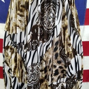 Dresses | Animal Print Zebra Tiger Cheetah Paisley Lxl | Poshmark